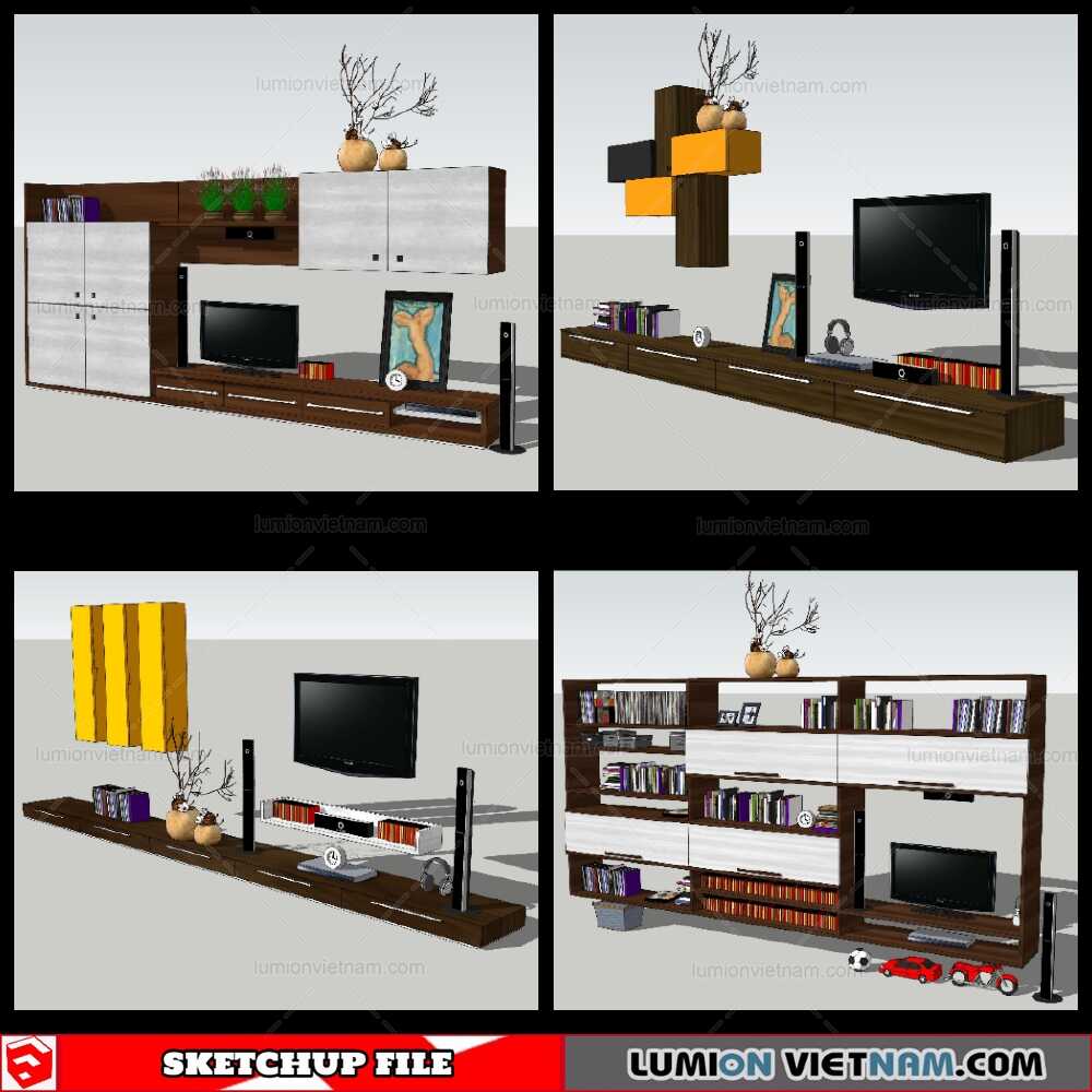 Wall Unit - Sketchup Models By Dinh Thanh