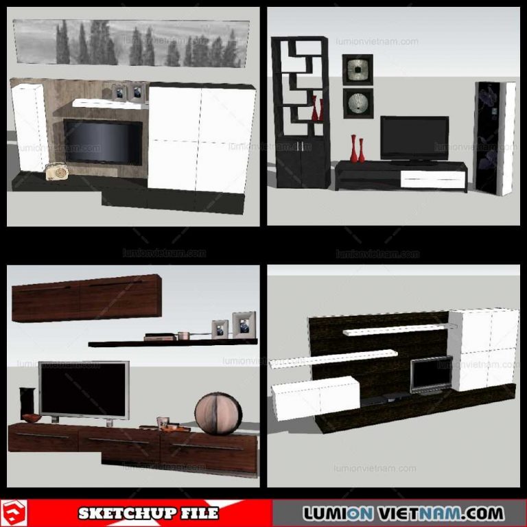 Wall Unit - Sketchup Models By NhaTay