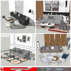 Combo Sofa - Sketchup Models By NhaTay