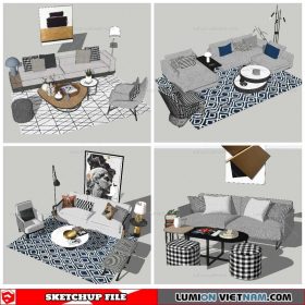 Combo Sofa - Sketchup Models By NhaTay