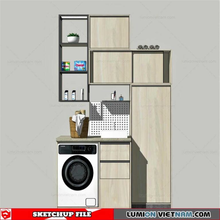 Washing Machine Cabinet - Sketchup Models By Minh Nguyen