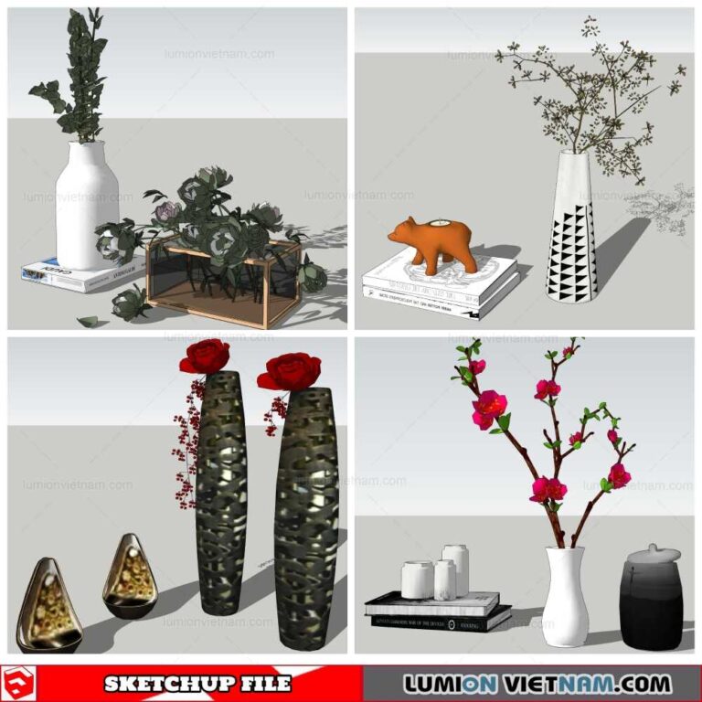 Flower Vase - Sketchup Models By Cuong Covua