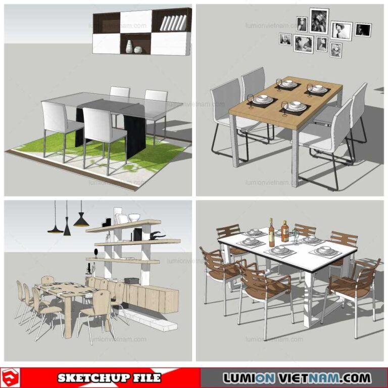 Dining Table - Sketchup Models By NhaTay