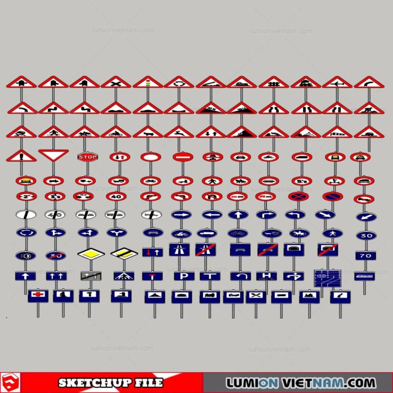 Traffic Signs - Sketchup Models