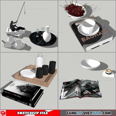 Decor On Table - Sketchup Models By Nha Tay