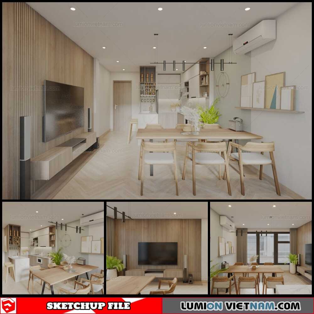 Apartment - Sketchup Interior Scene By KiKa