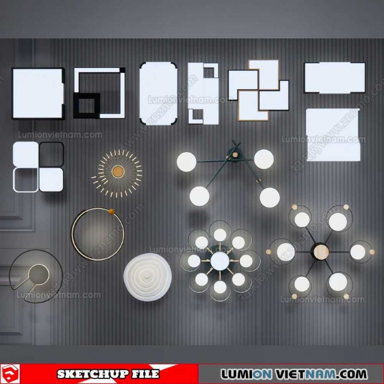 230705. Ceiling Light Sketchup 3D Models