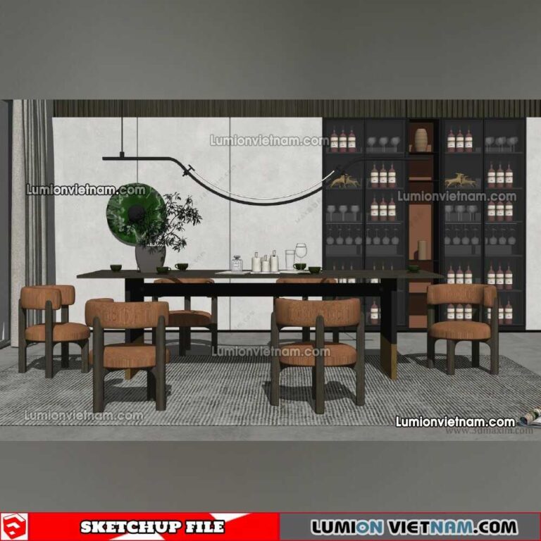 230114. Dining Table Sketchup Models