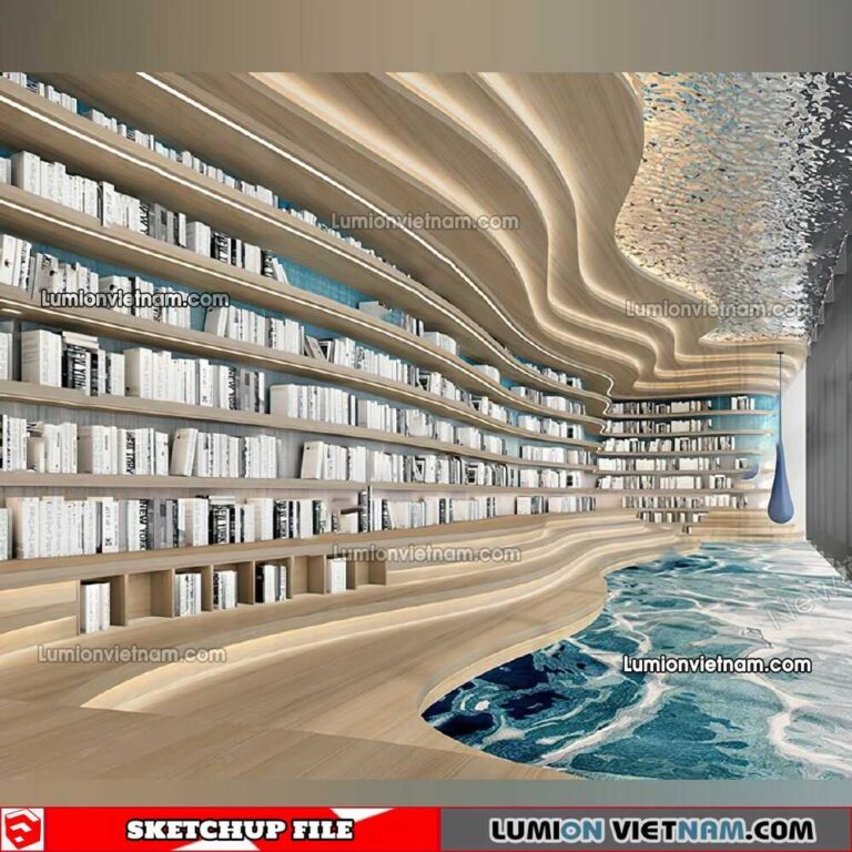 230417. Library RoomSketchup Interior Model