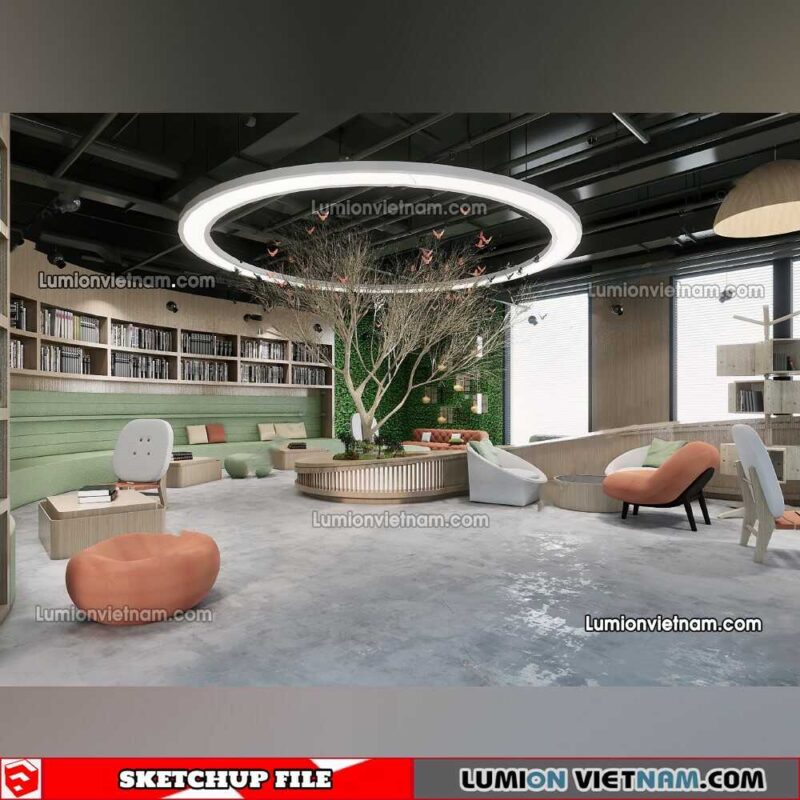 230417. Library RoomSketchup Interior Model