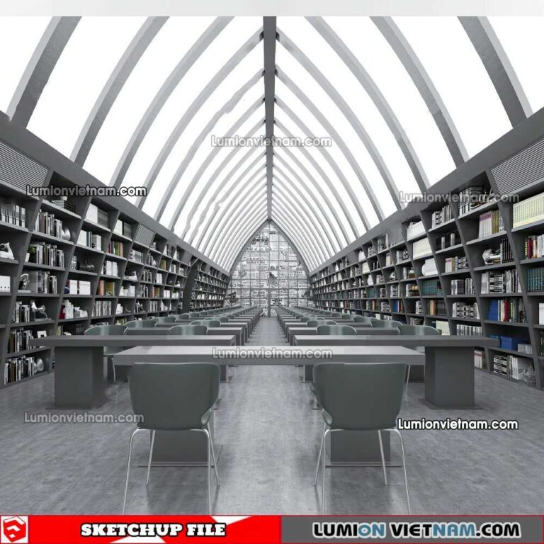 230417. Library RoomSketchup Interior Model