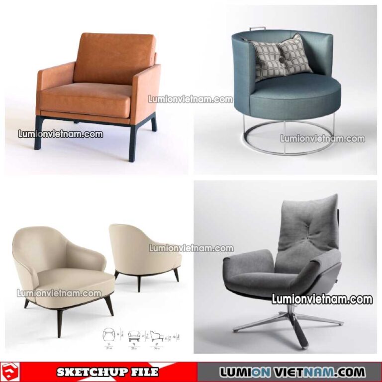 230423. Arm Chair Sketchup Models