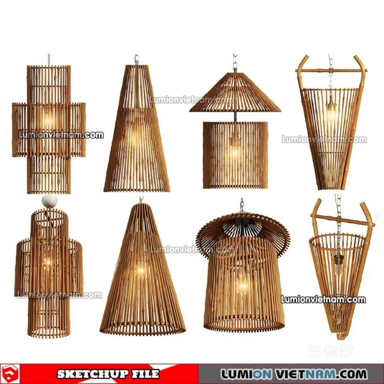 230508. Bamboo Lamp Sketchup Models