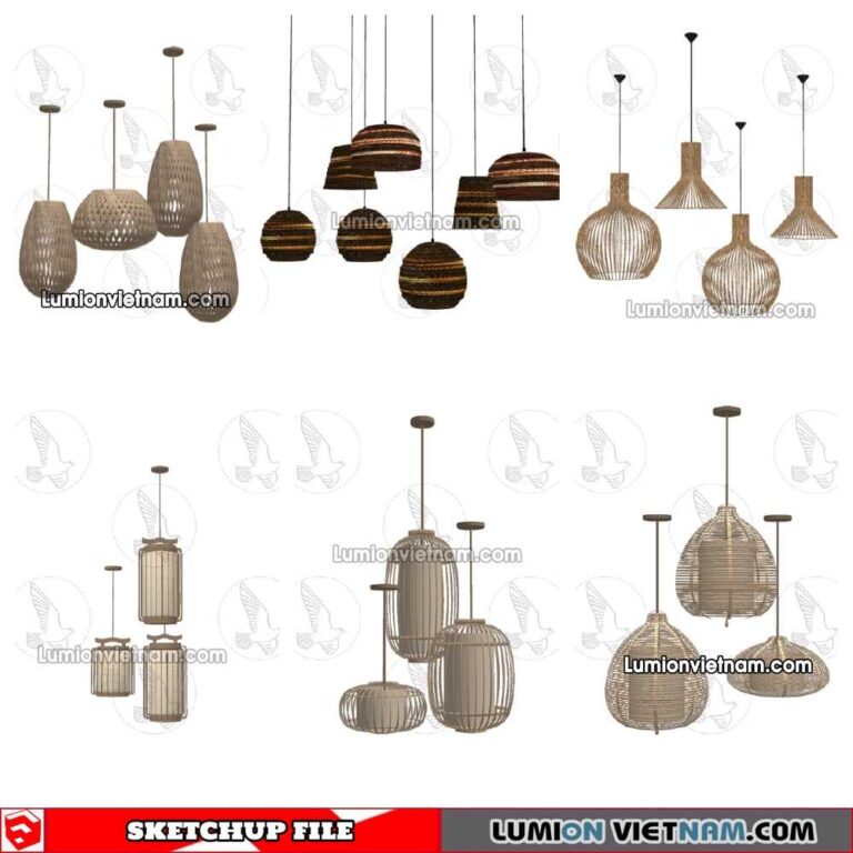 230508. Bamboo Lamp Sketchup Models