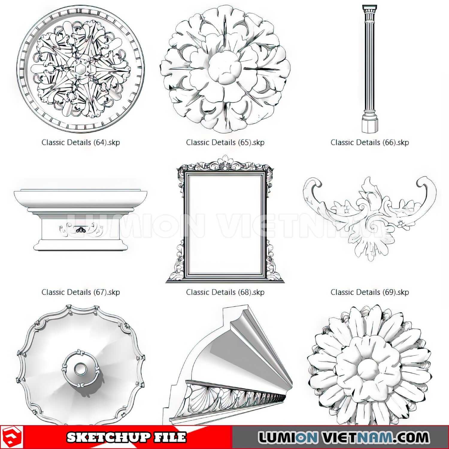 Classic Details - Sketchup Models By Lưu Đức Hà