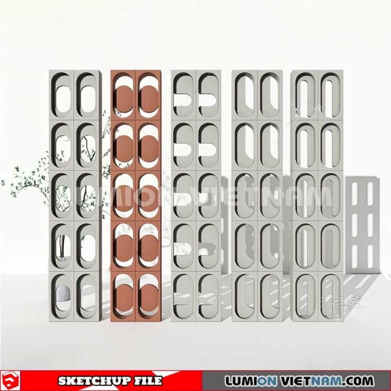 231106. Hollow Bricks Sketchup 3D Models