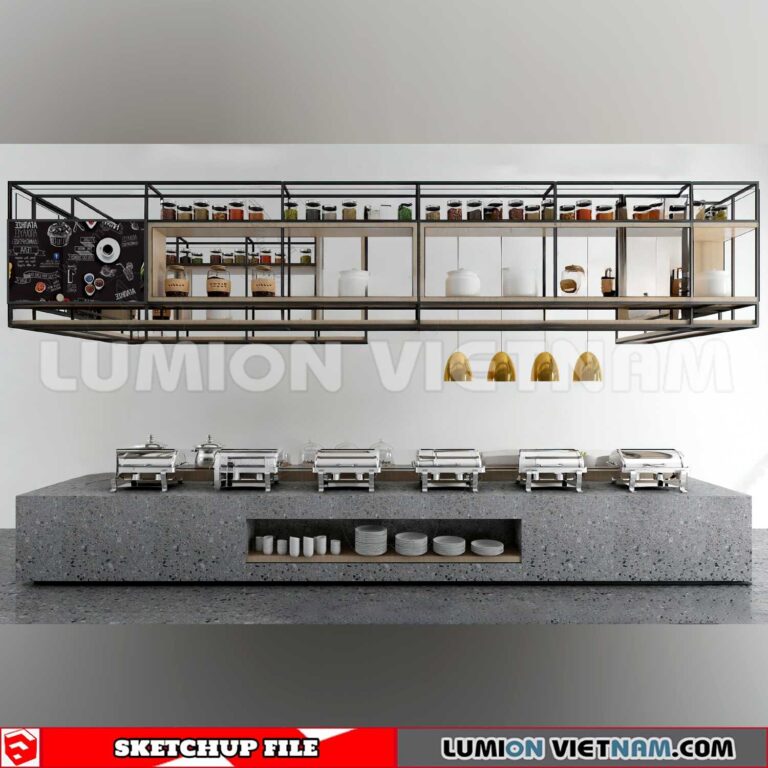 240717. Buffet Counter Sketchup 3D Models