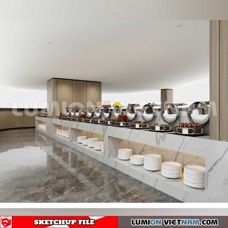 240717. Buffet Counter Sketchup 3D Models