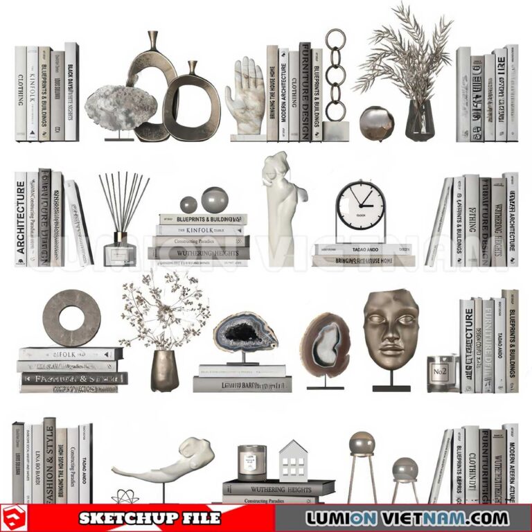 241204. Book Decor Sketchup 3D Models