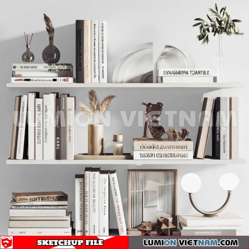 241204. Book Decor Sketchup 3D Models